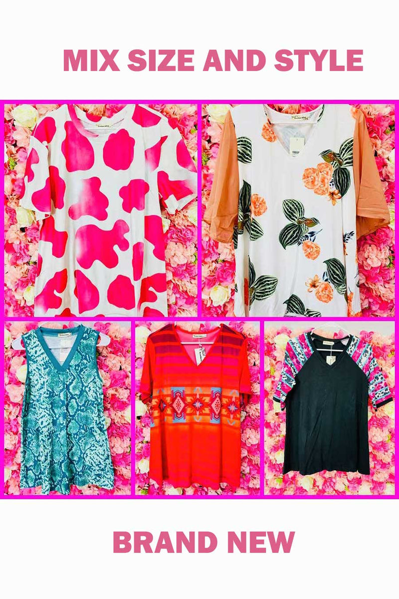 Women's clothing cheap wholesale 5pcs $25 mix size, No return, No refu ...